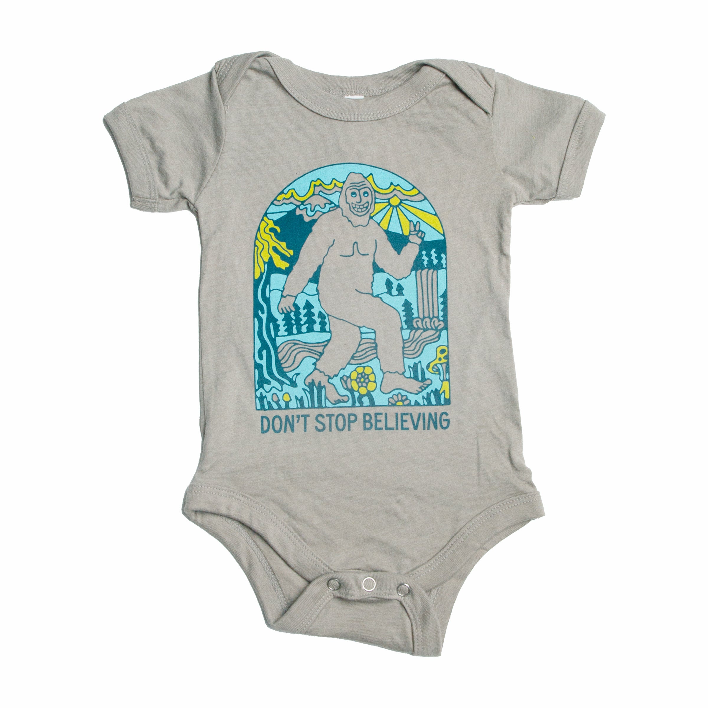 Don't Stop Believing Onesie (Heather Stone) – Tender Loving Empire