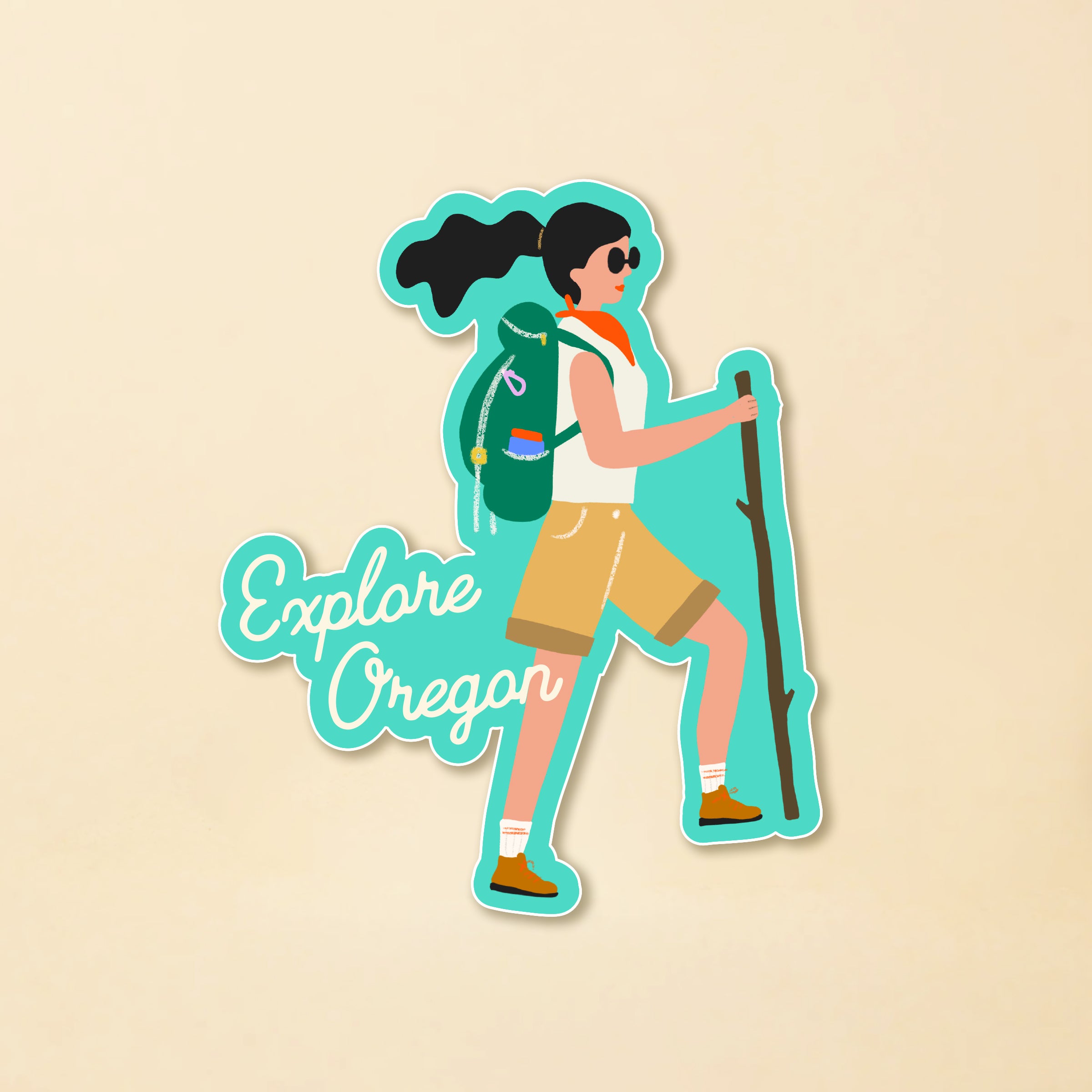 Explore Oregon Hiker Sticker – Tender Loving Empire