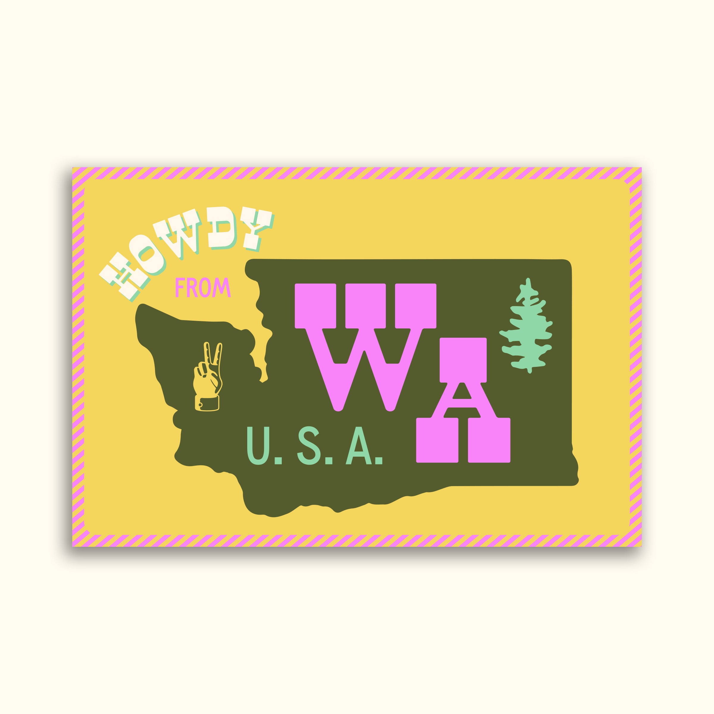 Howdy from WA State Postcard – Tender Loving Empire