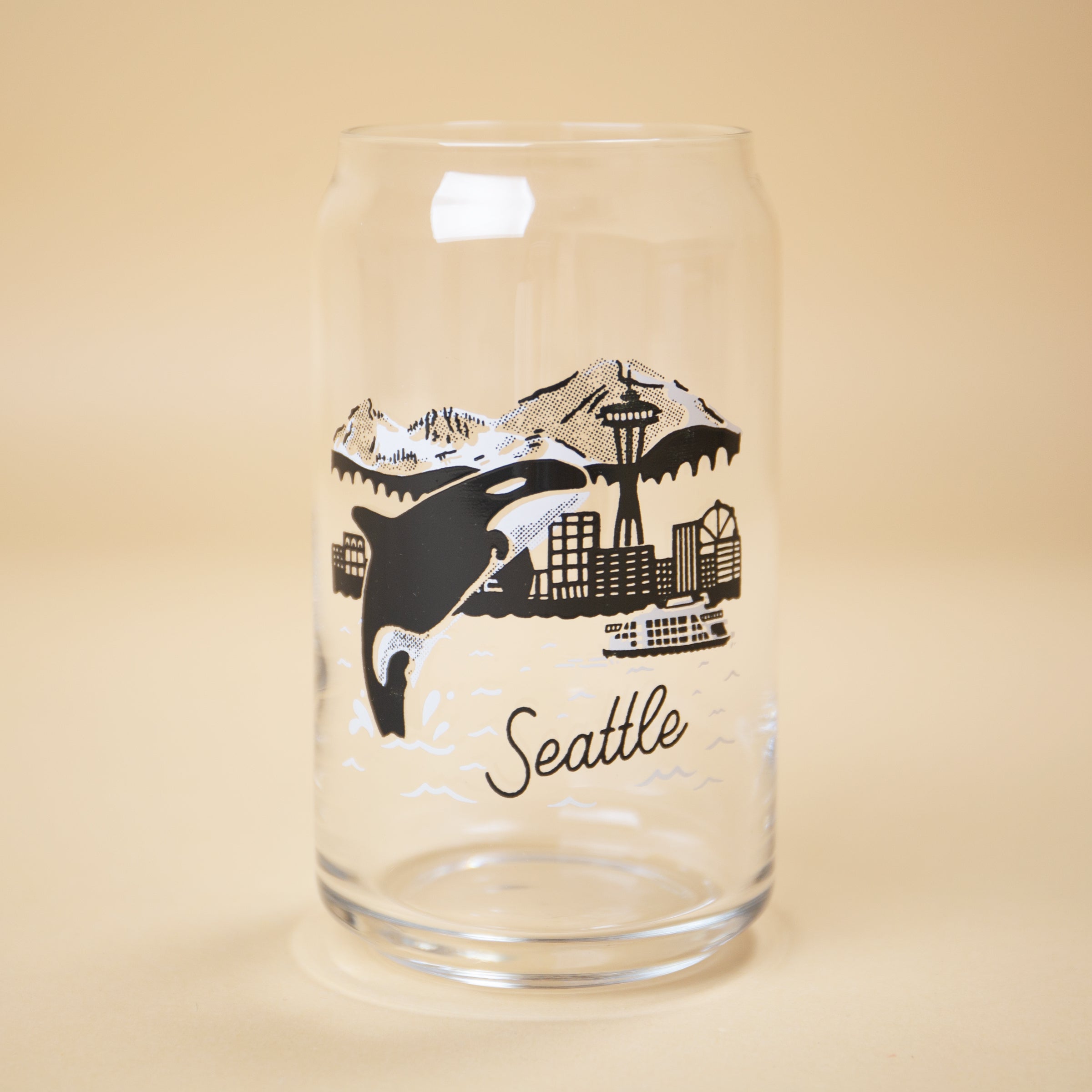 Seattle Orca Skyline Beer Can Glass – Tender Loving Empire