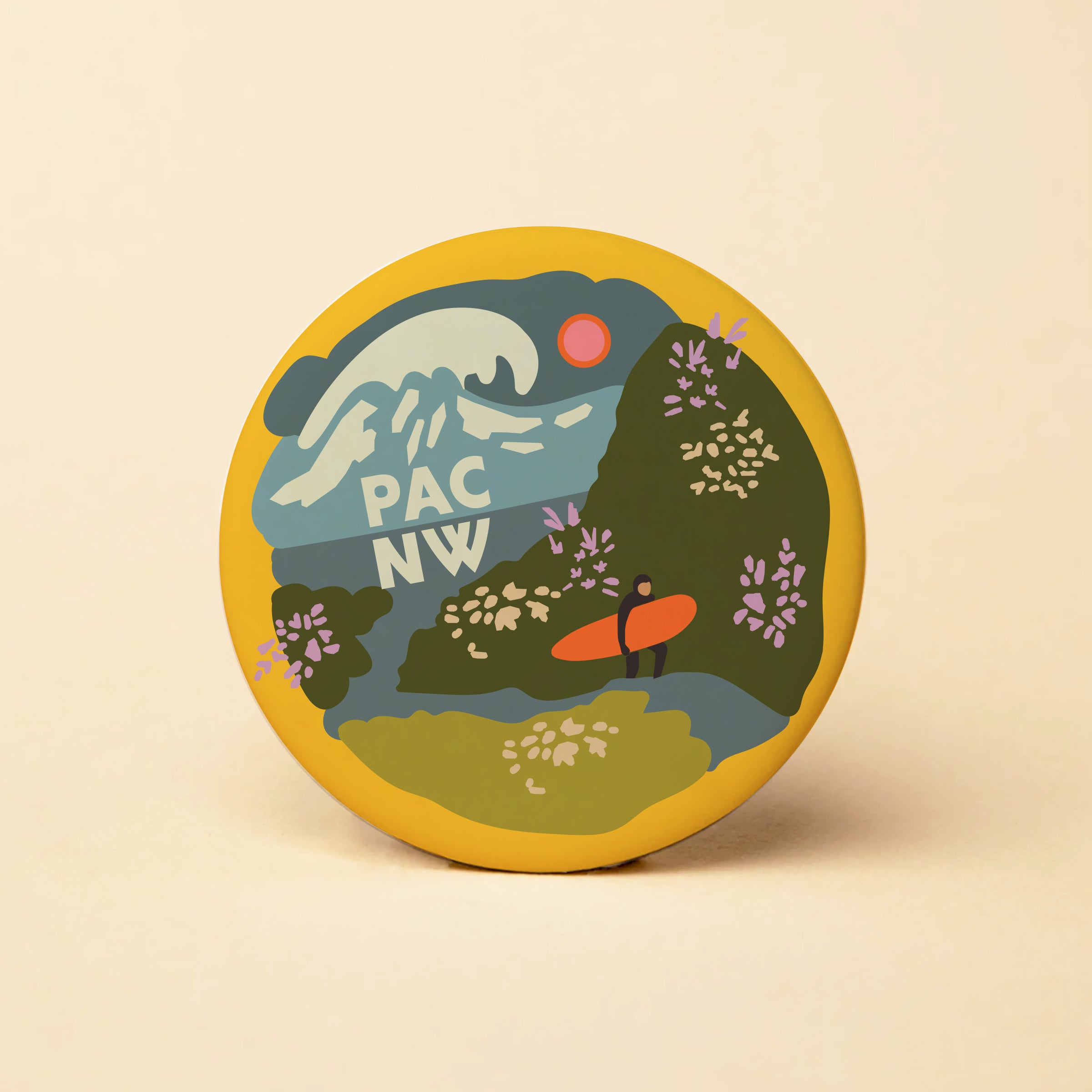 Pac NW Surf Round Magnet – Tender Loving Empire