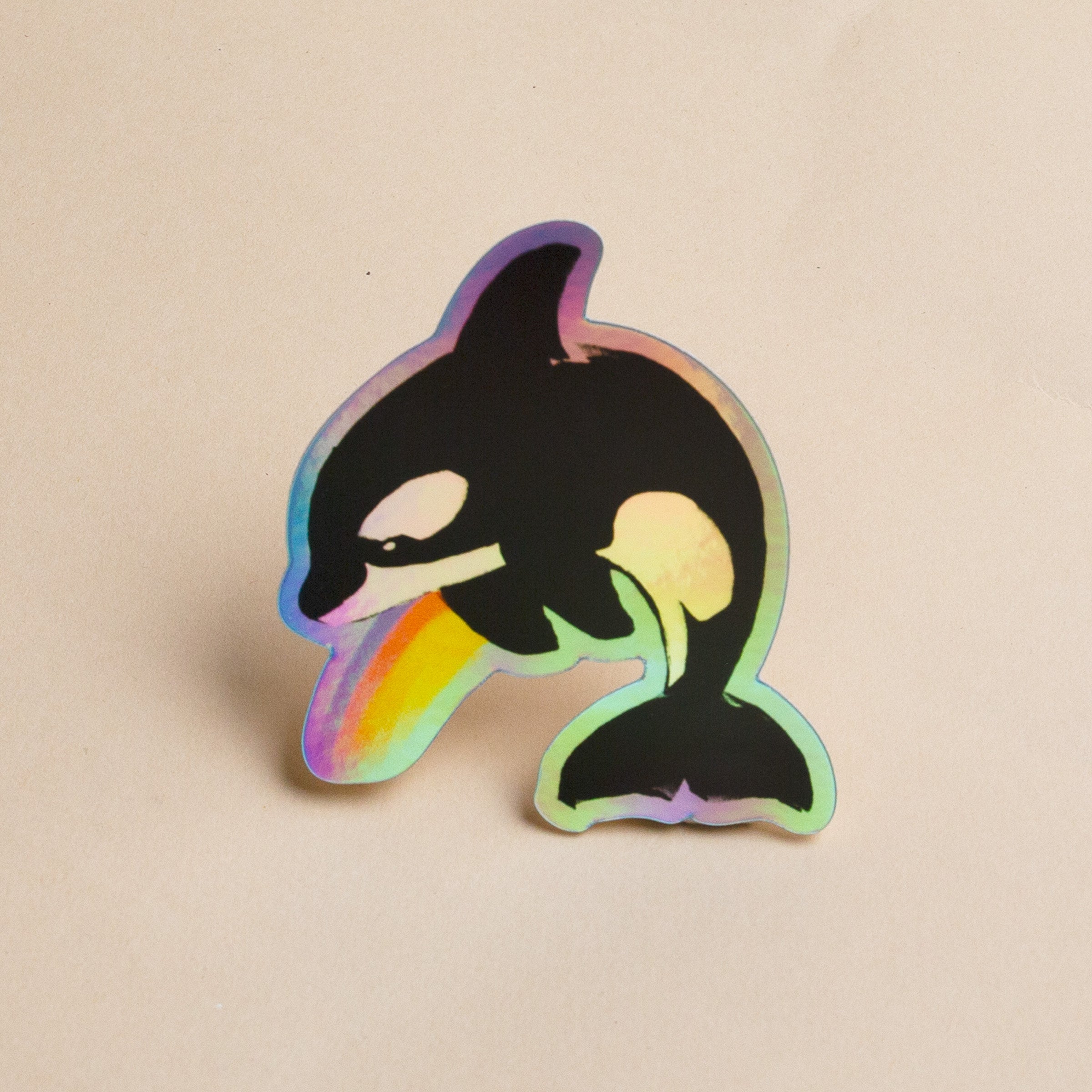 Rainbow Orca Sticker – Tender Loving Empire