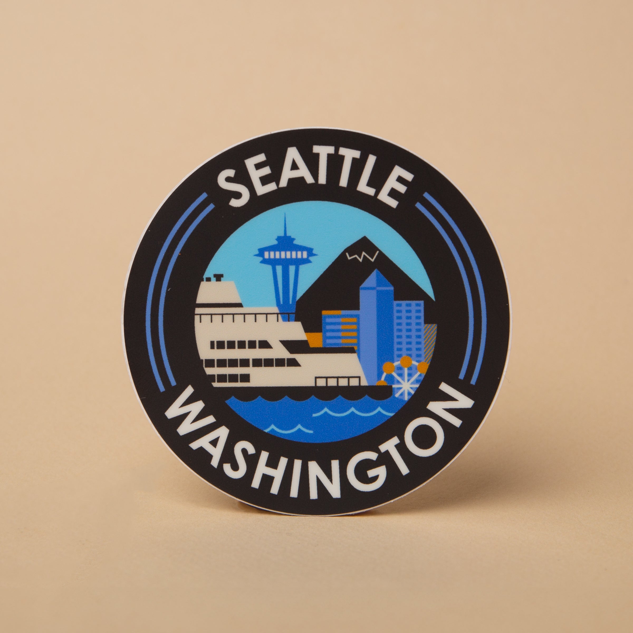 Seattle Ferry Round Sticker – Tender Loving Empire