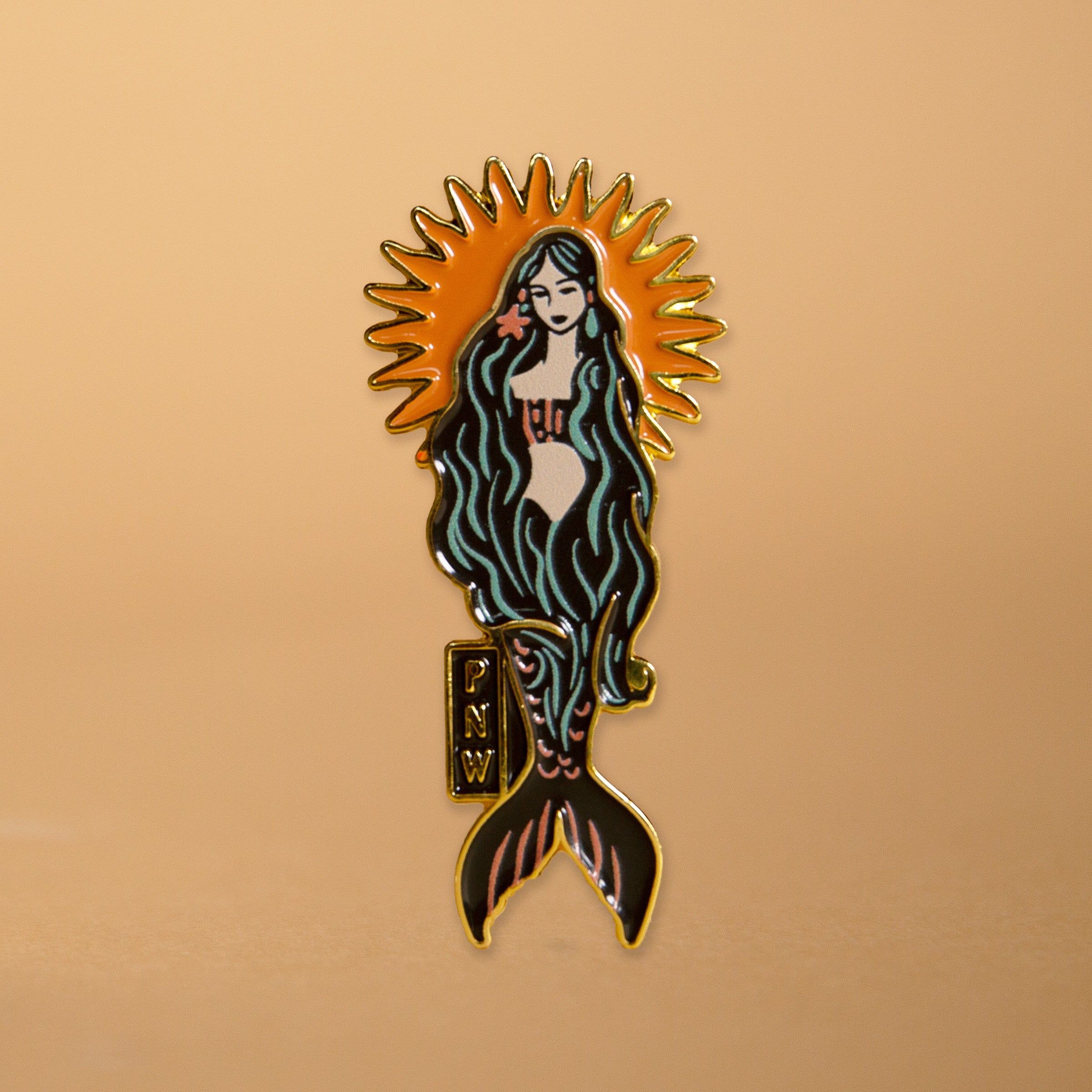 Sunburst Mermaid Enamel Magnet – Tender Loving Empire
