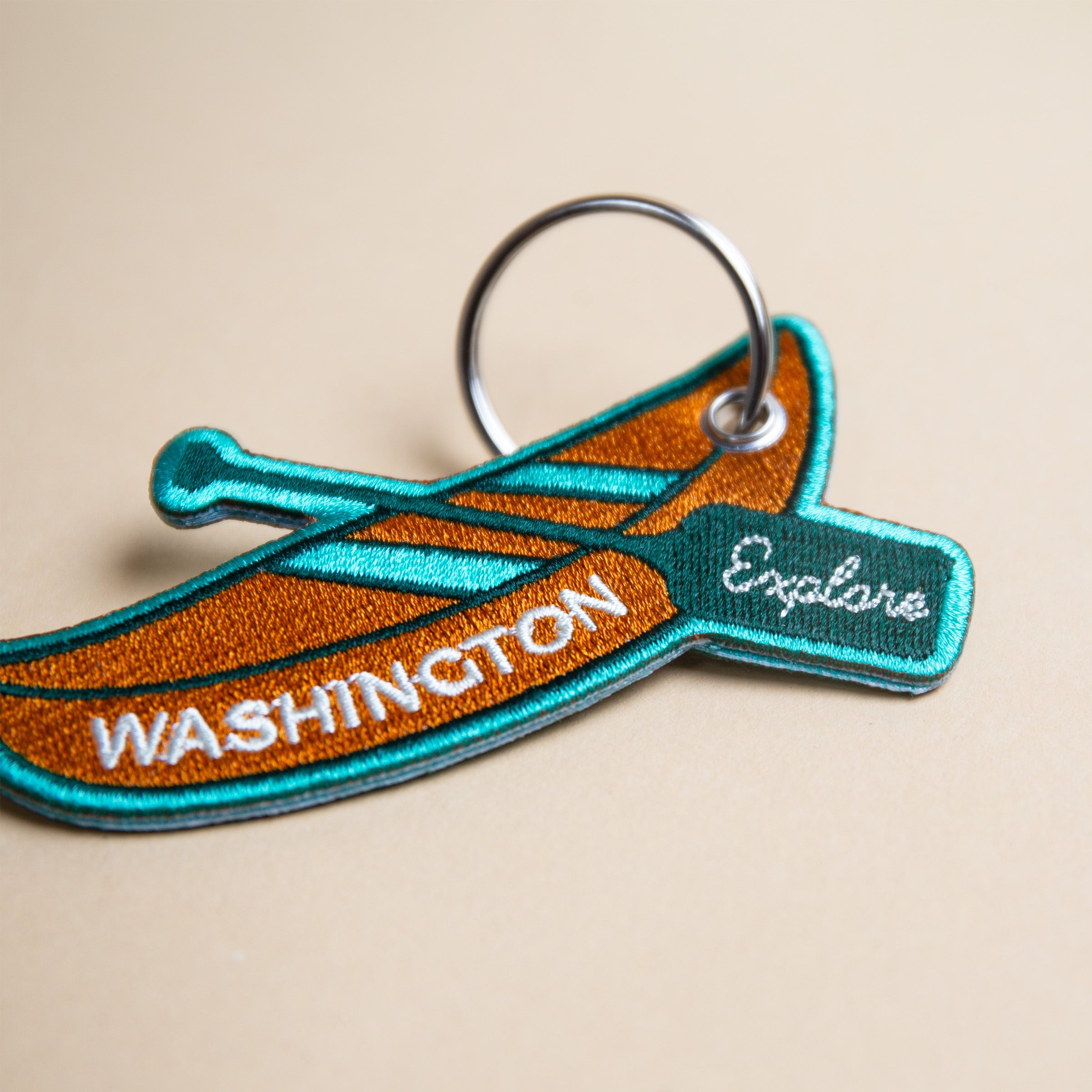 Washington Canoe Patch Keychain – Tender Loving Empire