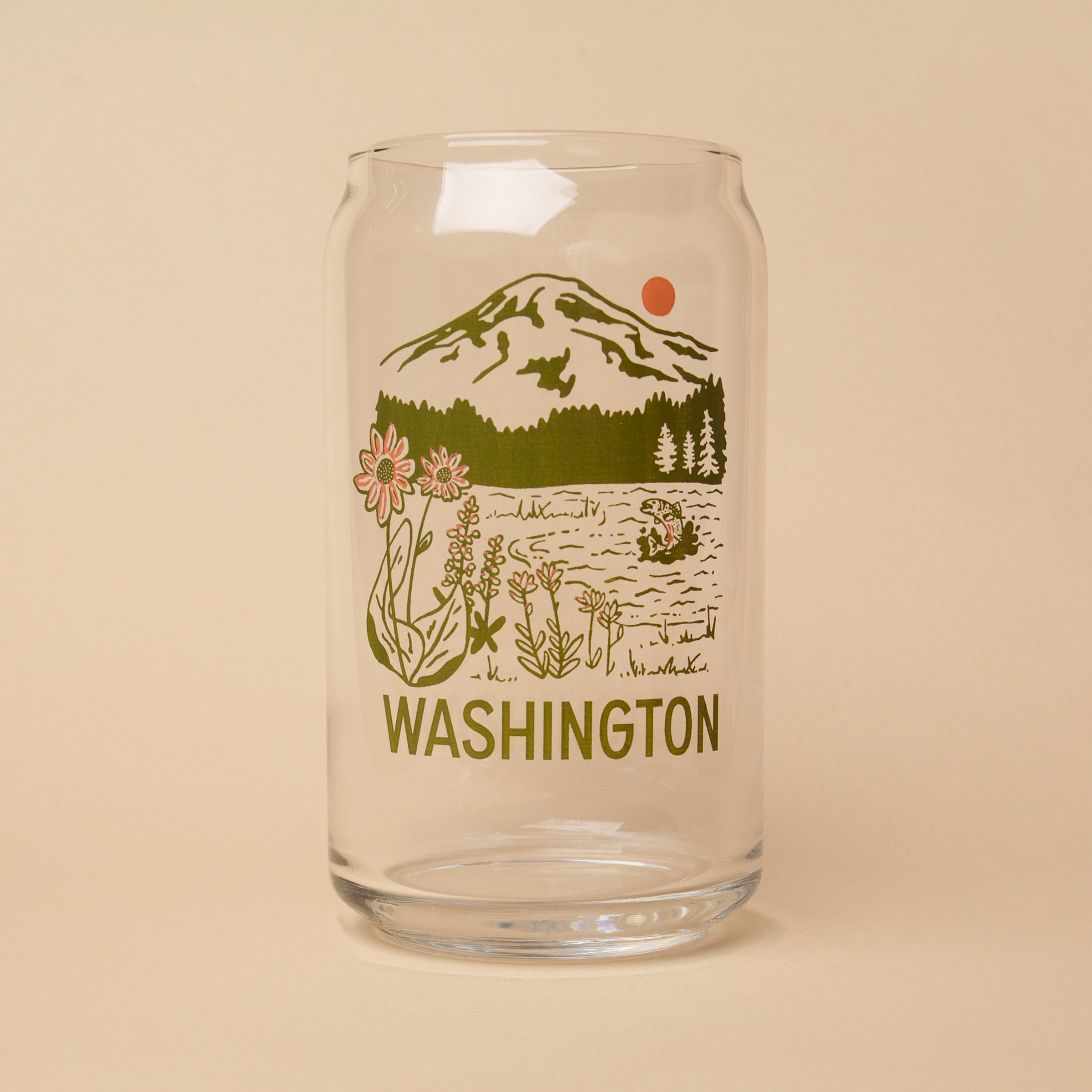 WA Mountain Lake Beer Can Glass – Tender Loving Empire