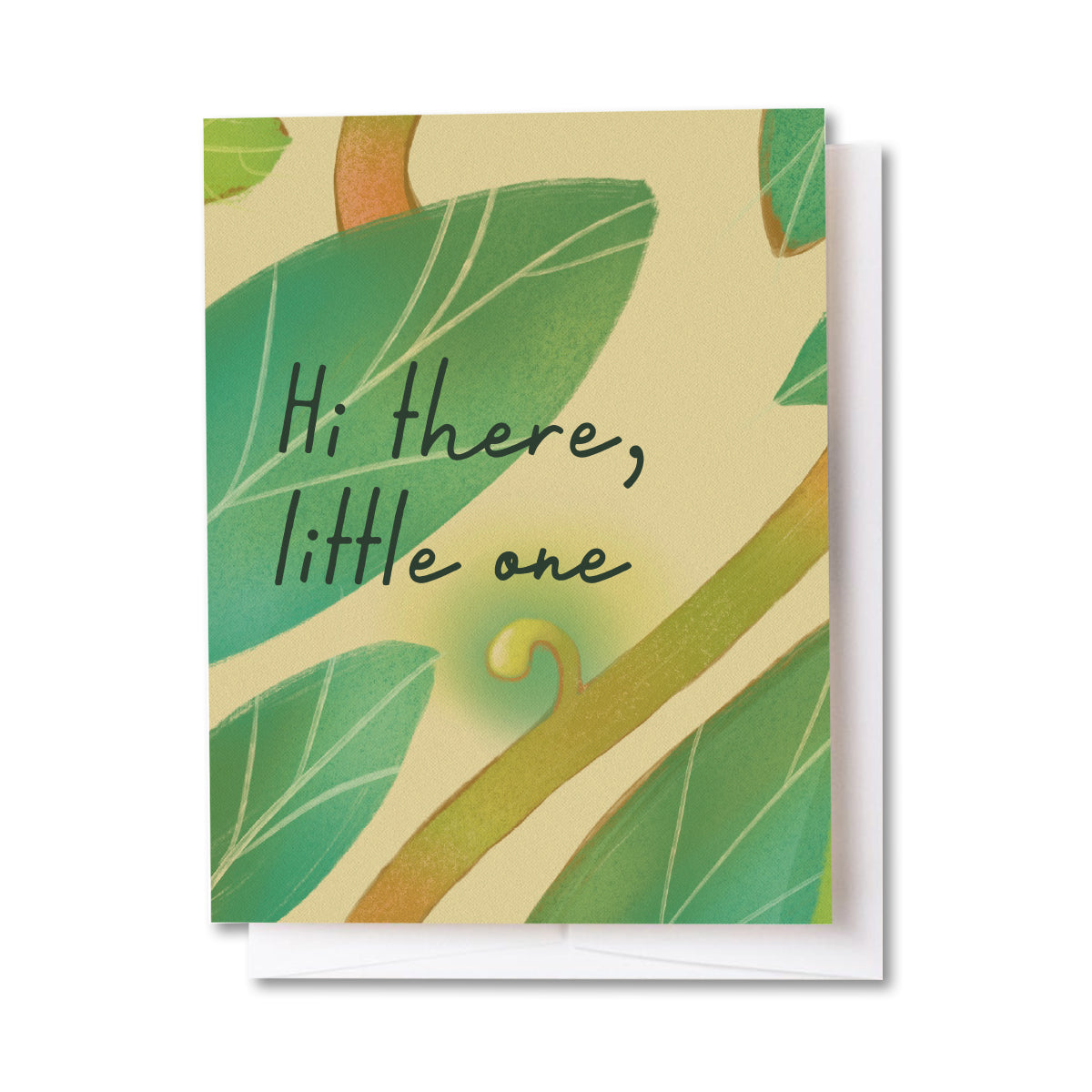 Hi There Baby Leaf Card – Tender Loving Empire