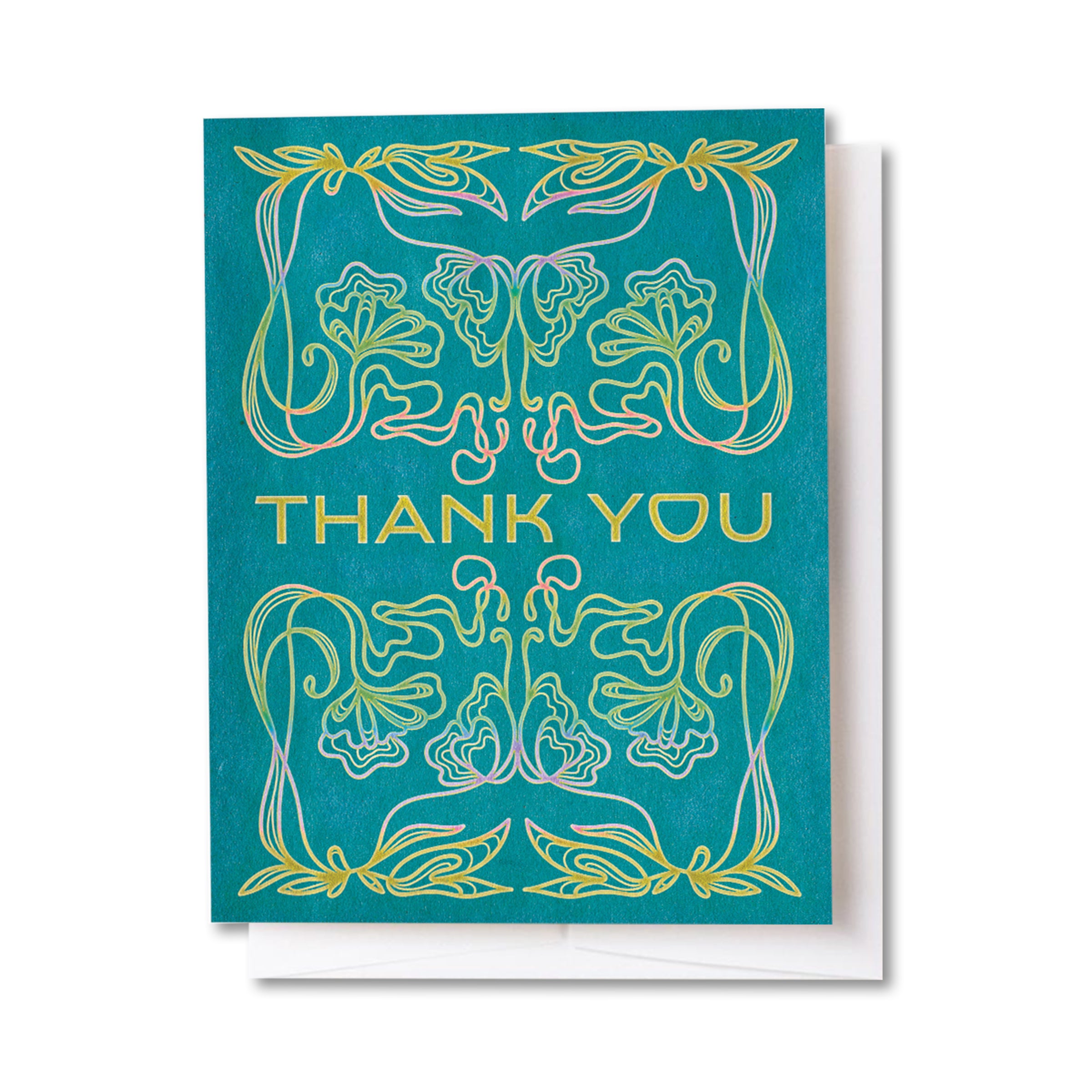 Thank You Floral Nouveau Card – Tender Loving Empire