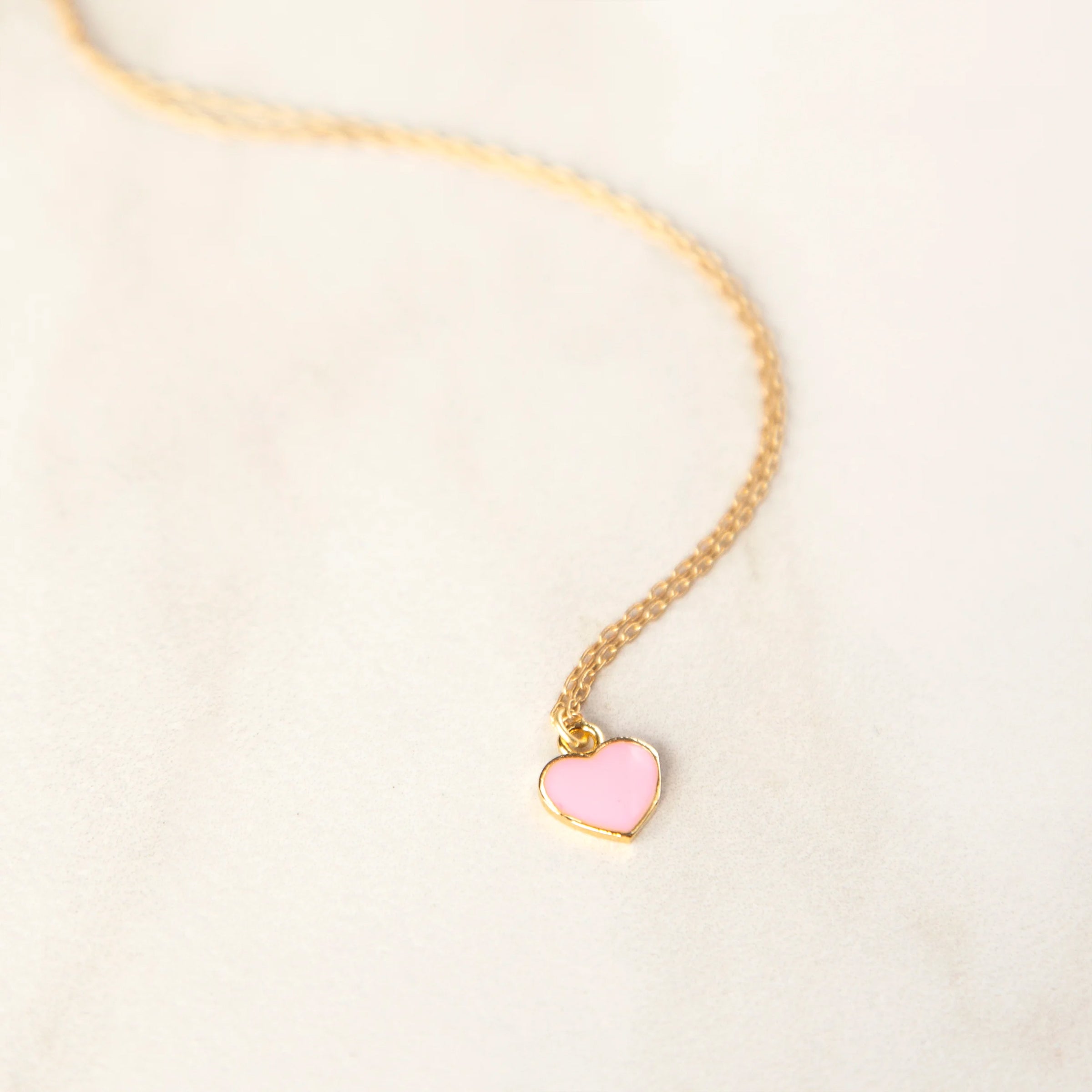 Colorful Heart Necklace in Pink – Tender Loving Empire