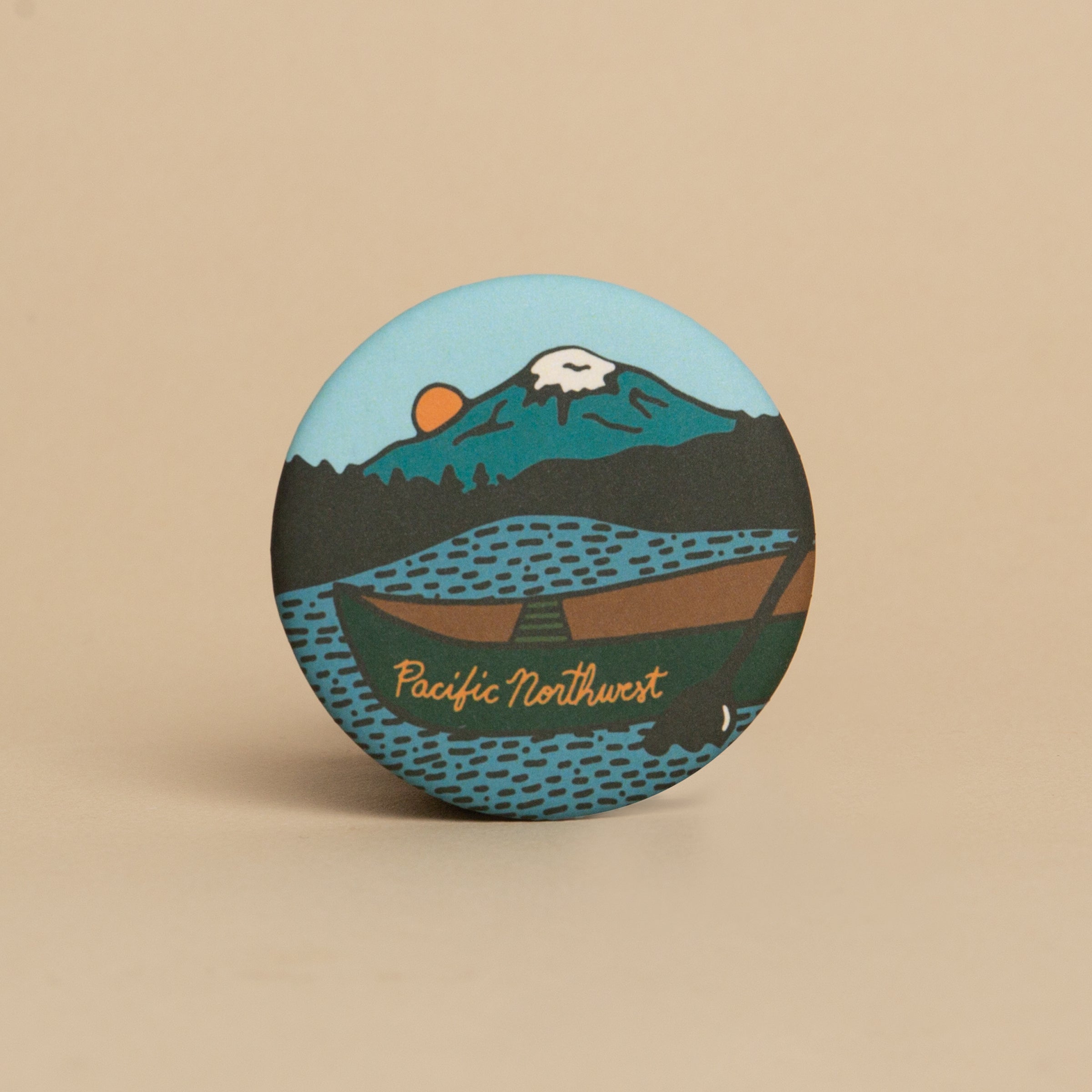 PNW Canoe Round Magnet – Tender Loving Empire