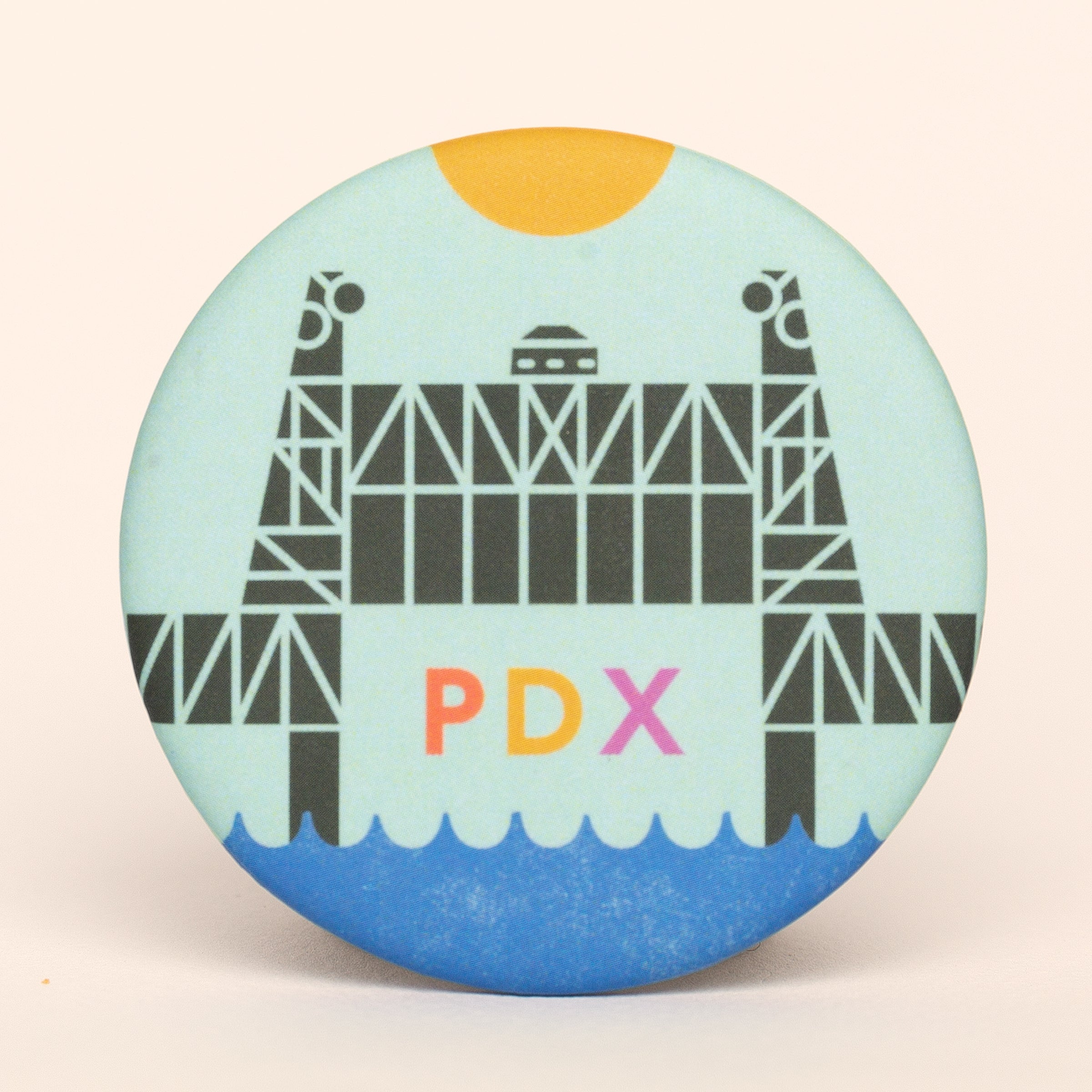 Steel Bridge Round Magnet – Tender Loving Empire