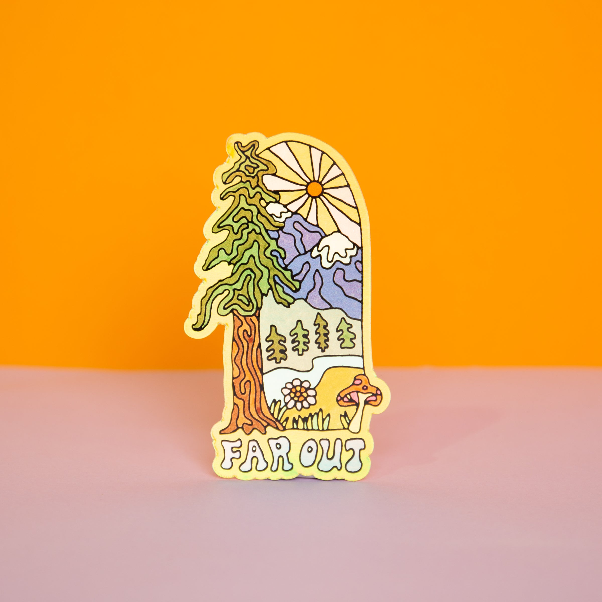 Far Out Sticker – Tender Loving Empire