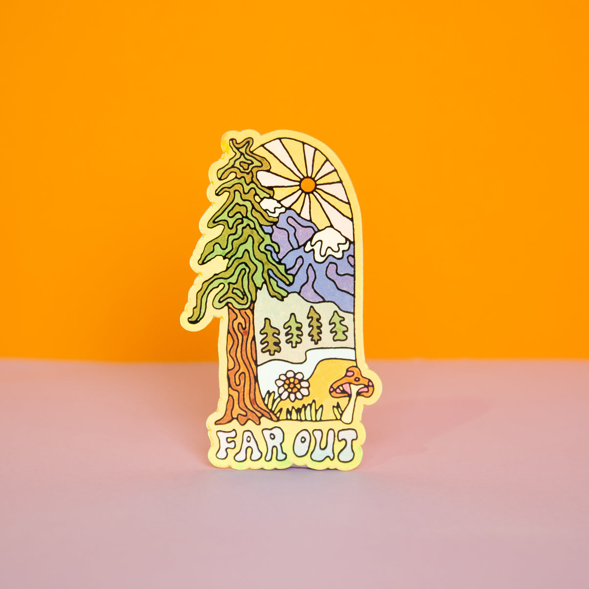 Far Out Sticker – Tender Loving Empire